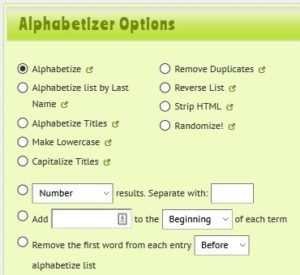 Alphabetizer Sorts Lists in Alphabetical Order - QOT