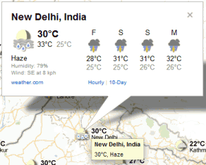 Get Weather Forecast on Google Maps - QOT