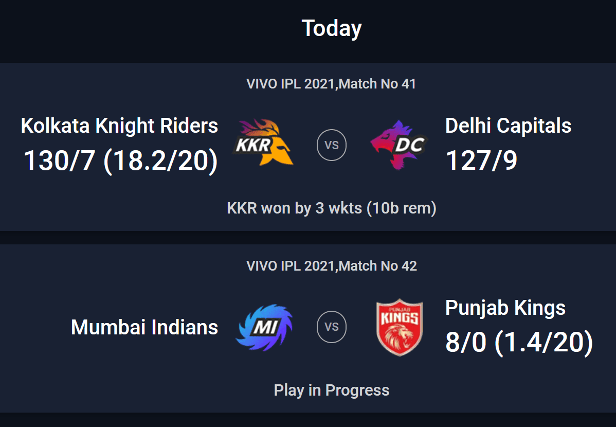 Watch IPL 2021 Live Match Online: Points Table, Schedule, Teams - QOT