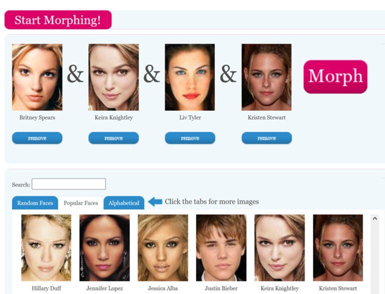How to Morph Celebrity Faces Online for Free - QOT